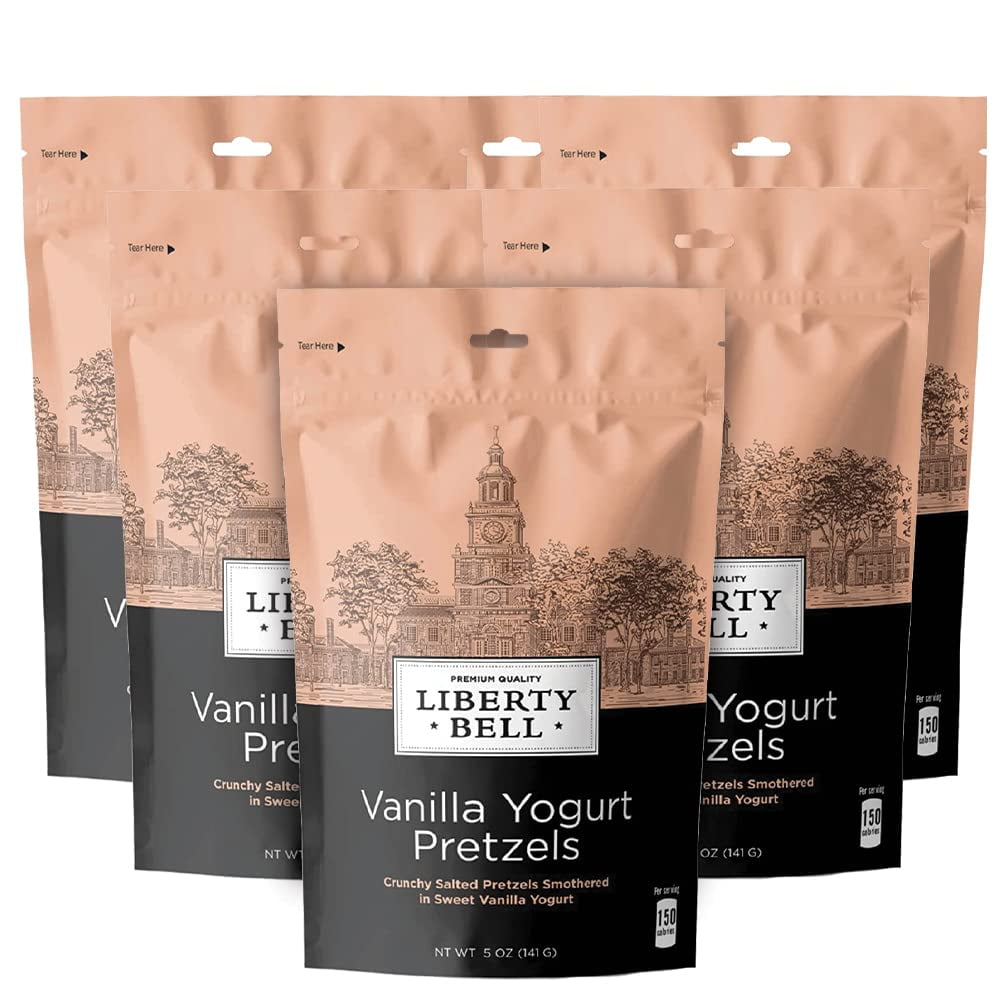 Liberty Bell Vanilla Yogurt Pretzels, 5-Ounce Bag (Pack of 6) - Walmart.com