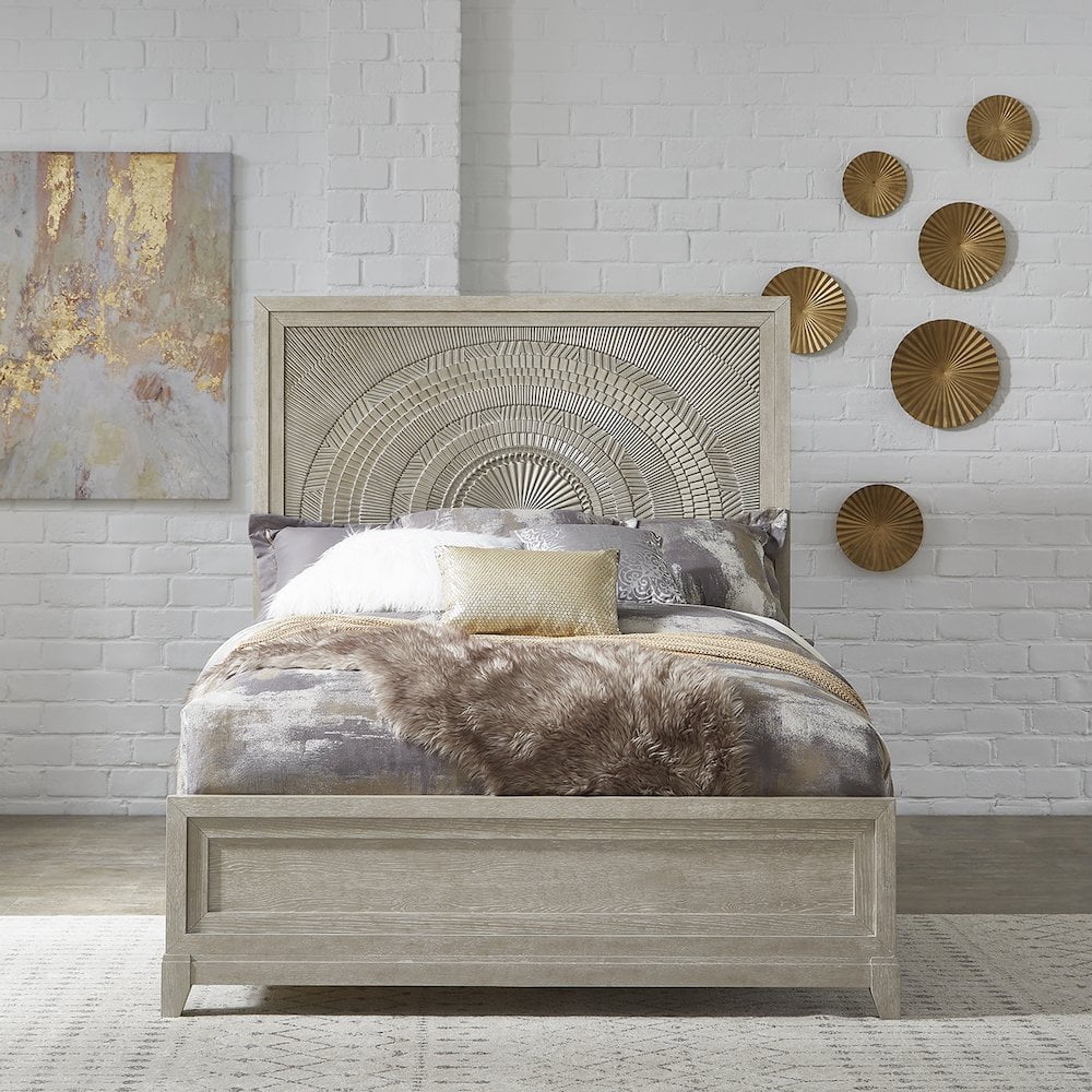 Liberty Belmar Queen Panel Bed in Washed Taupe - Walmart.com