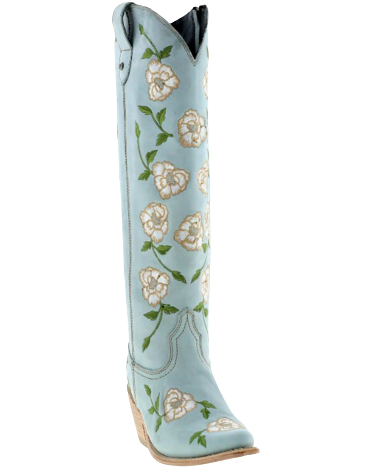 Liberty Black Women's Botas Caborca For Embroidered Roses Tall Western ...