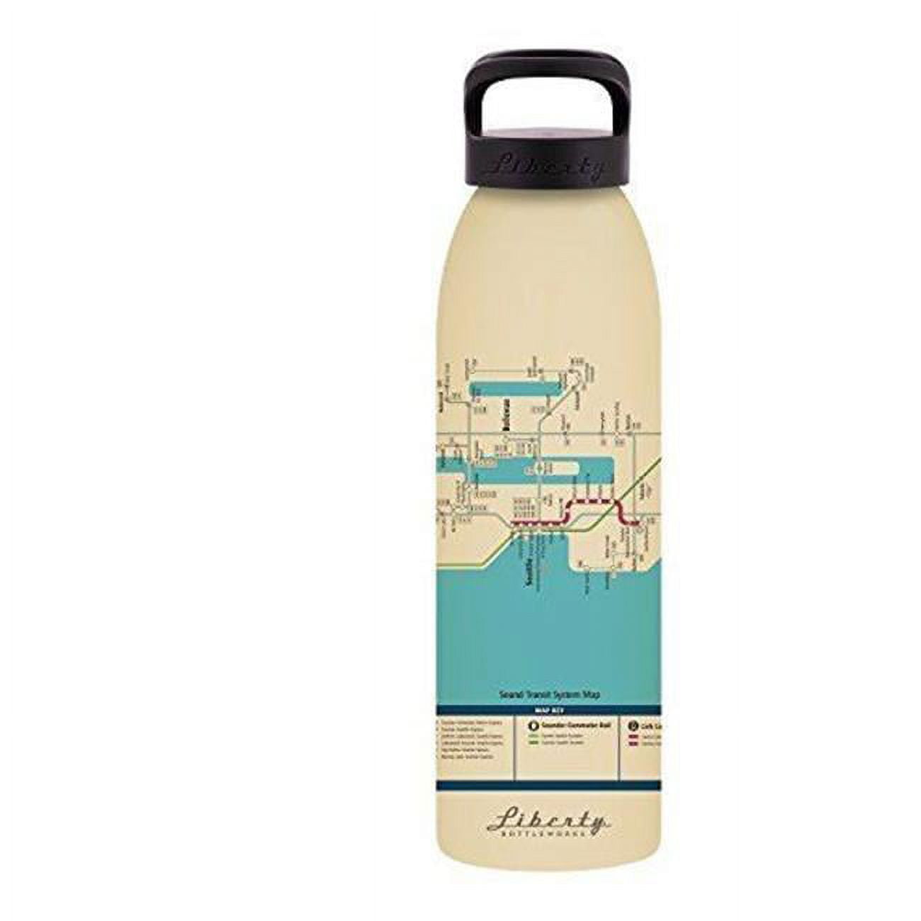 Liberty Bottleworks Seattle Mass Transit Aluminum Water Bottle, 24oz ...