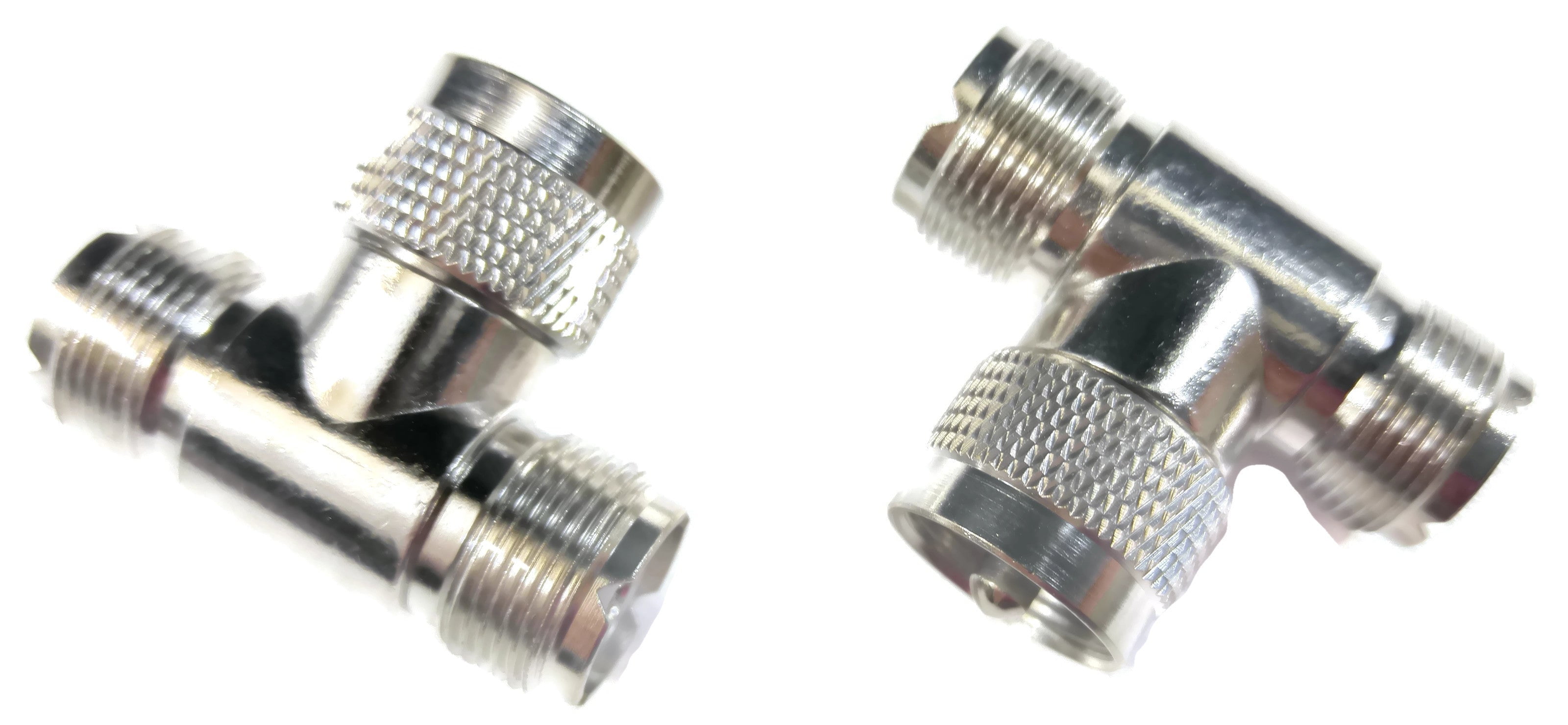 Liberty CB Accessories 48437 CB Radio UHF "T" Coax Cable Connector ...