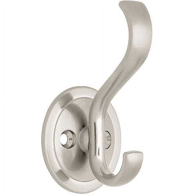 Liberty Coat and Hat Hook with Round Base, Satin Nickel - Walmart.com
