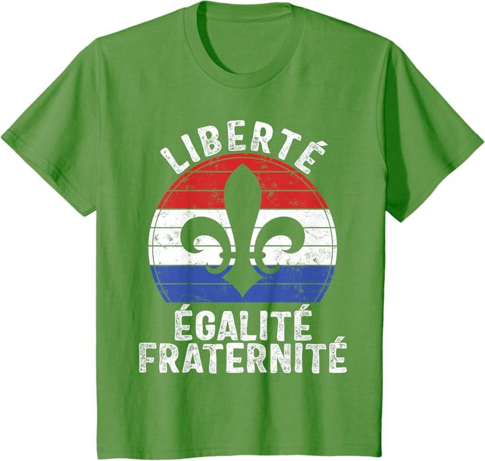 Liberty Equality Fraternity French Bastille Day Fleur De Lis T-Shirt ...