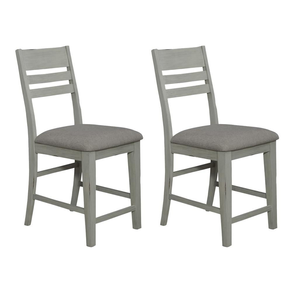 Liberty Furniture Amberly Wood Ladder Back Counter Chair in Off White ...