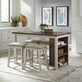 Liberty Furniture Brook Creek 5 Piece Kitchen Dining Counter Set- Two ...