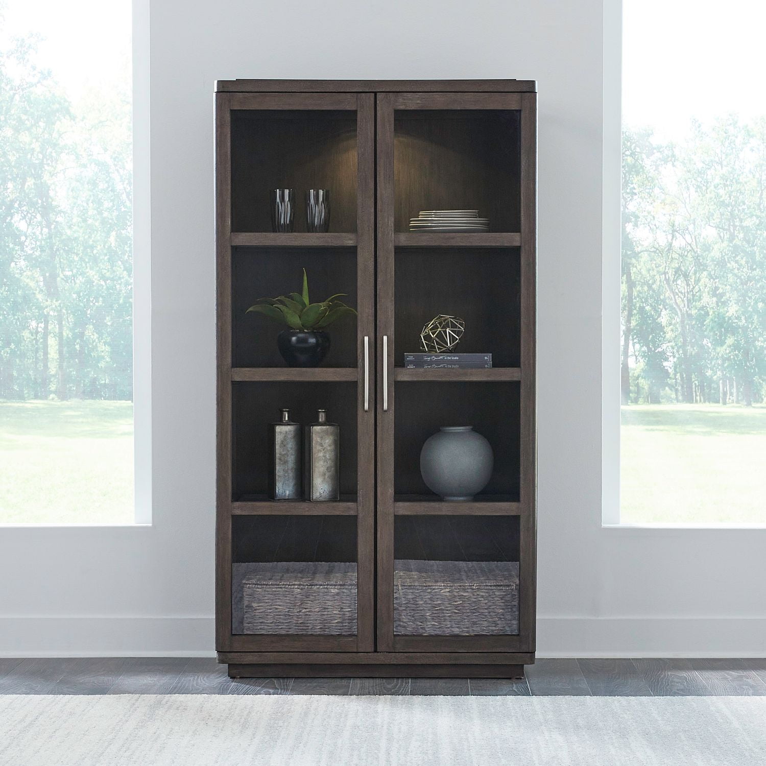 Liberty Furniture Cascade Falls Display Cabinet - Brown - Walmart.com