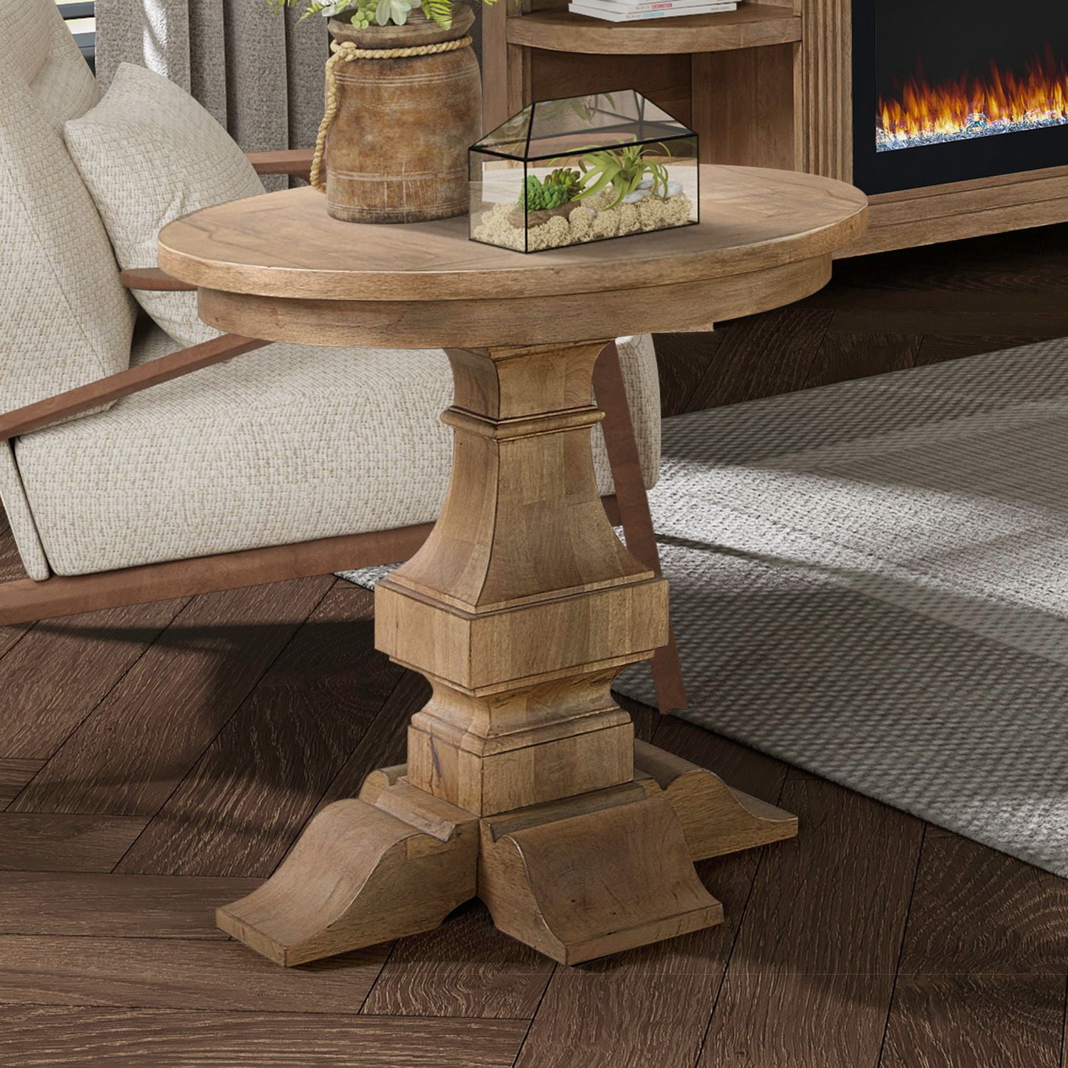 Liberty Furniture Haven Hills Round End Table - Brown W24 x D24 x H24 ...