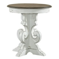 Magnolia Manor European Design White End Table for Wood Living Room ...