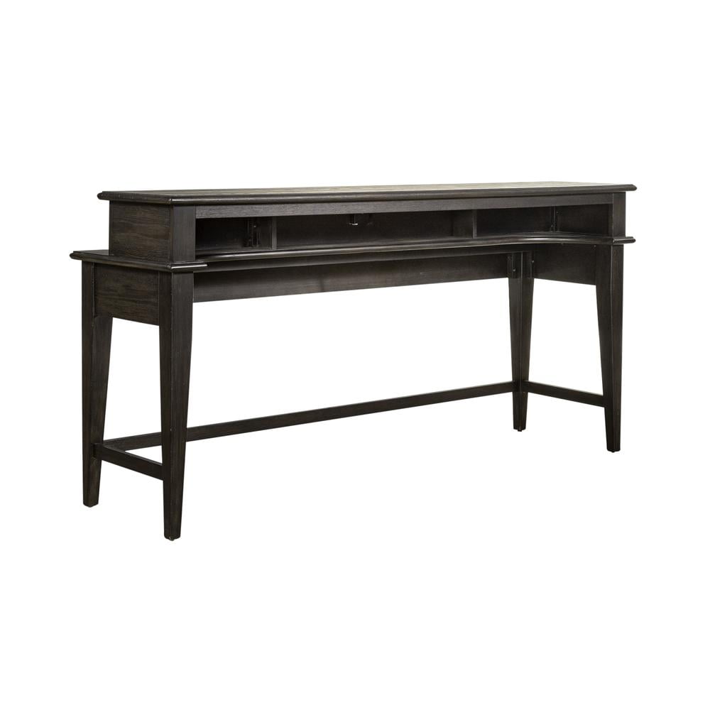 Liberty Furniture Mill Creek Wood Console Bar Table in Peppercorn ...