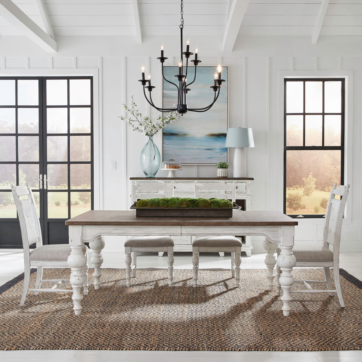 Liberty Furniture River Place 5 Piece Rectangular Table Dining Room Set ...