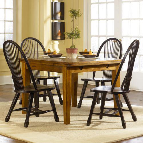 Liberty Furniture 5 Piece Rustic Dining Room Set with Retractable Table ...