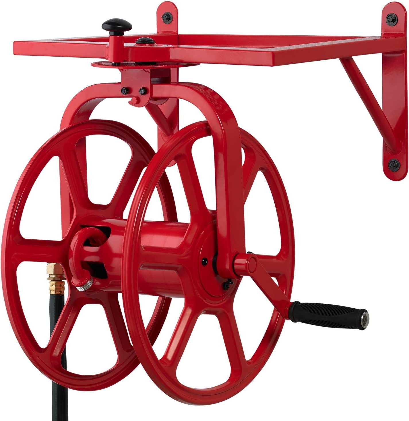 Liberty GARDEN 713 Revolution Multi-Directional Garden Hose Reel, Red ...