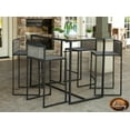 Liberty Garden Patio Drake 5 Piece High Dining Set, Black - Walmart.com