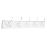 Liberty Hardware 27 in Coat and Hook Rack, 5 Tri-Hooks, Flat White, 35 ...
