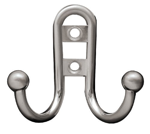 Liberty Hardware B46115Z-SN-C Double Prong Robe Hook with Ball End ...
