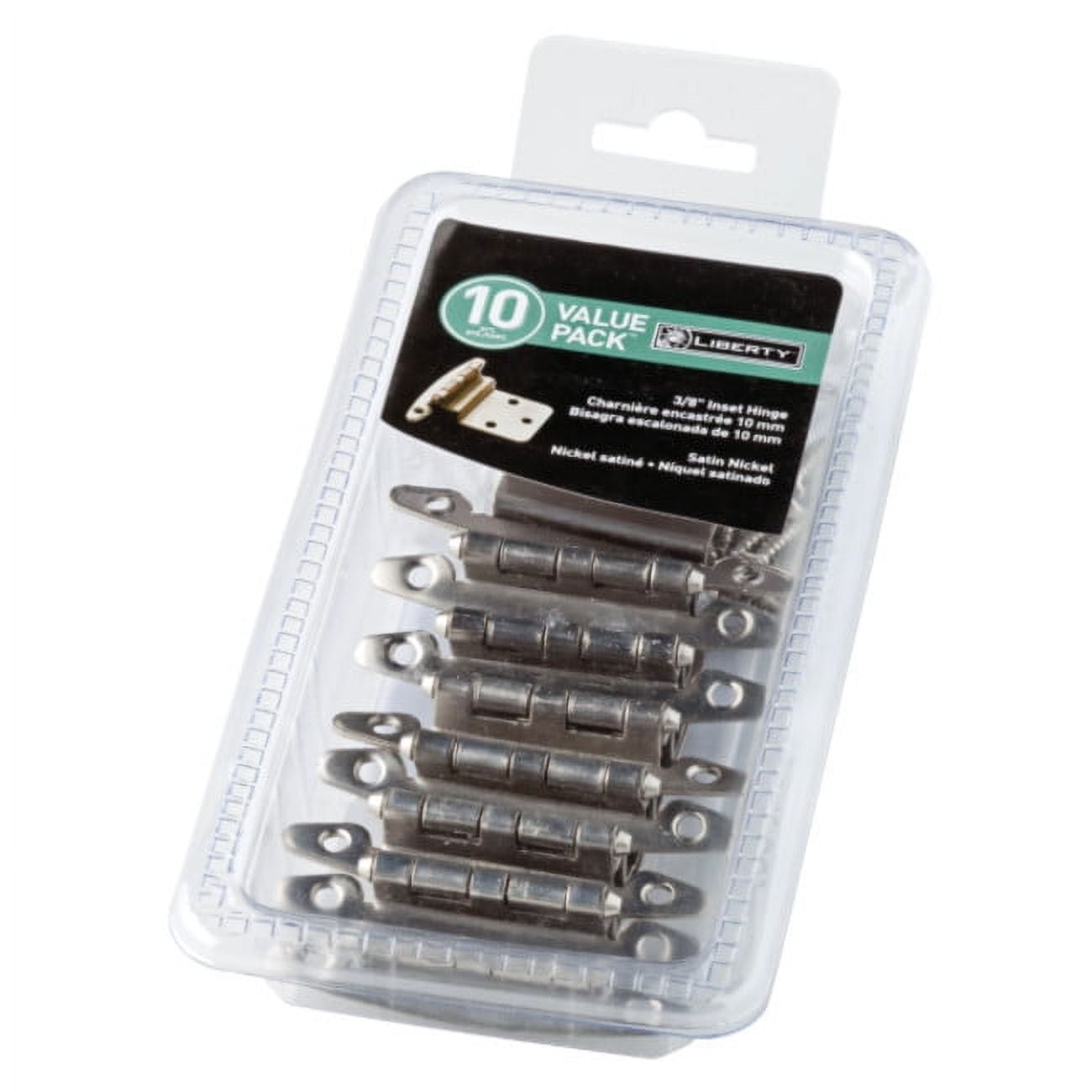 Liberty Hardware H00930L-SN-U1 10 Pack Satin Nickel Inset Hinge - 0.38 ...