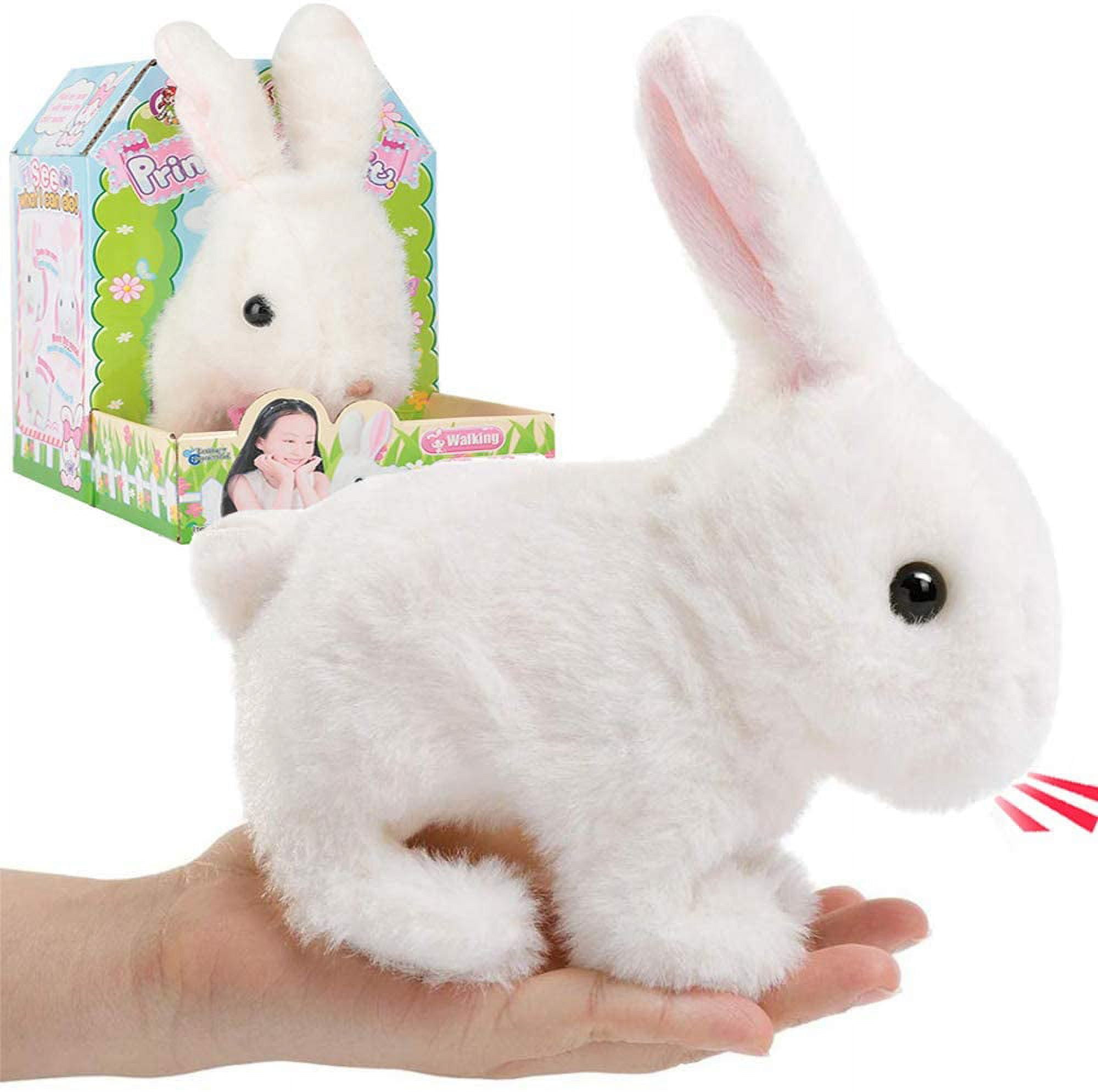Liberty Imports Plush Bunny Rabbit Pet Electronic Toy - Walking ...