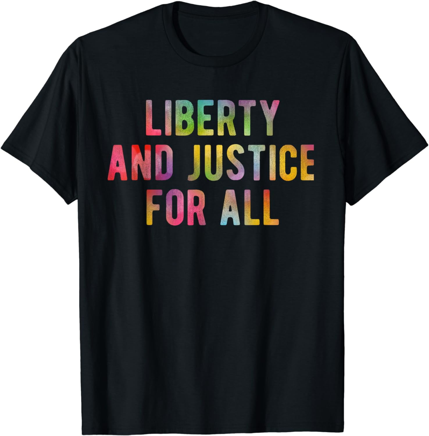 Liberty Justice for All Patriotic Rainbow Pride LGBTQ Rights T-Shirt ...