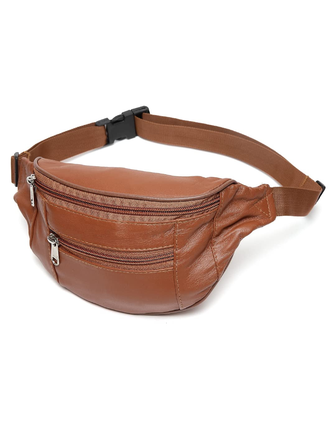 Liberty Leather - Small Fanny Pack with Zipper Closure, 3 Pouch ...