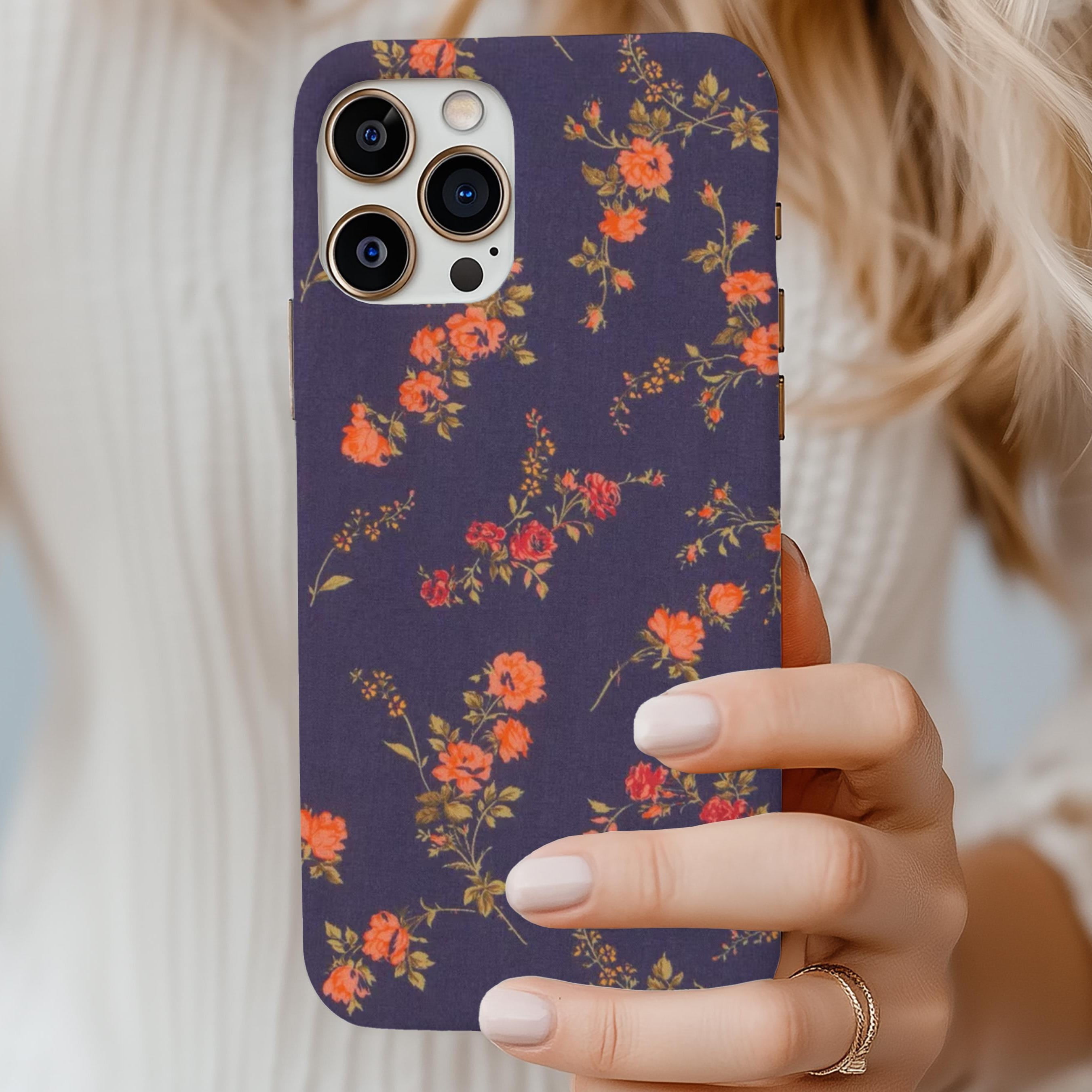 Liberty London Elizabeth Tana Lawn Style Blue Floral Cover with iPhone ...