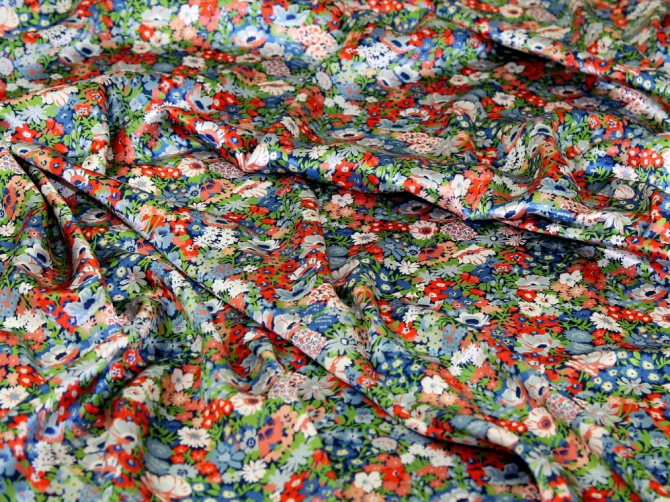 Liberty London Thorpeness Belgravia Silk Satin Fabric Summer - per yard ...
