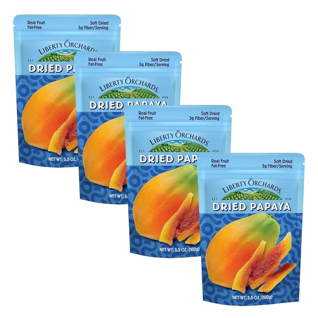 Liberty Orchard Dried Papaya with HYZ01 Fiber - Naturally Sweet Fruit ...
