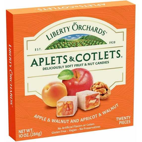 Liberty Orchards 10oz Aplets & Cotlets Holiday Gift Box, 20 Pieces ...
