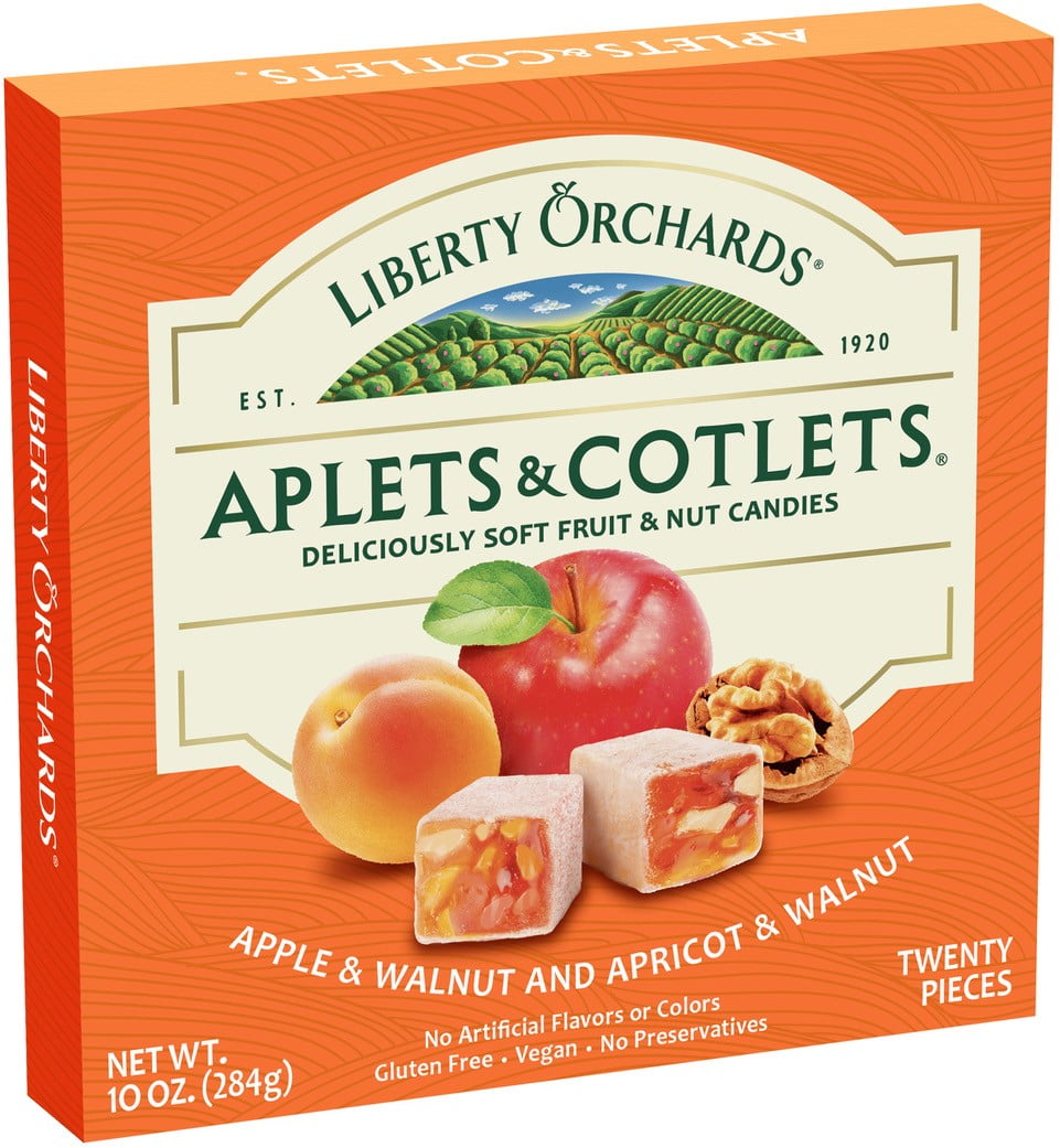 Liberty Orchards 10oz Aplets & Cotlets Holiday Gift Box, 20 Pieces ...