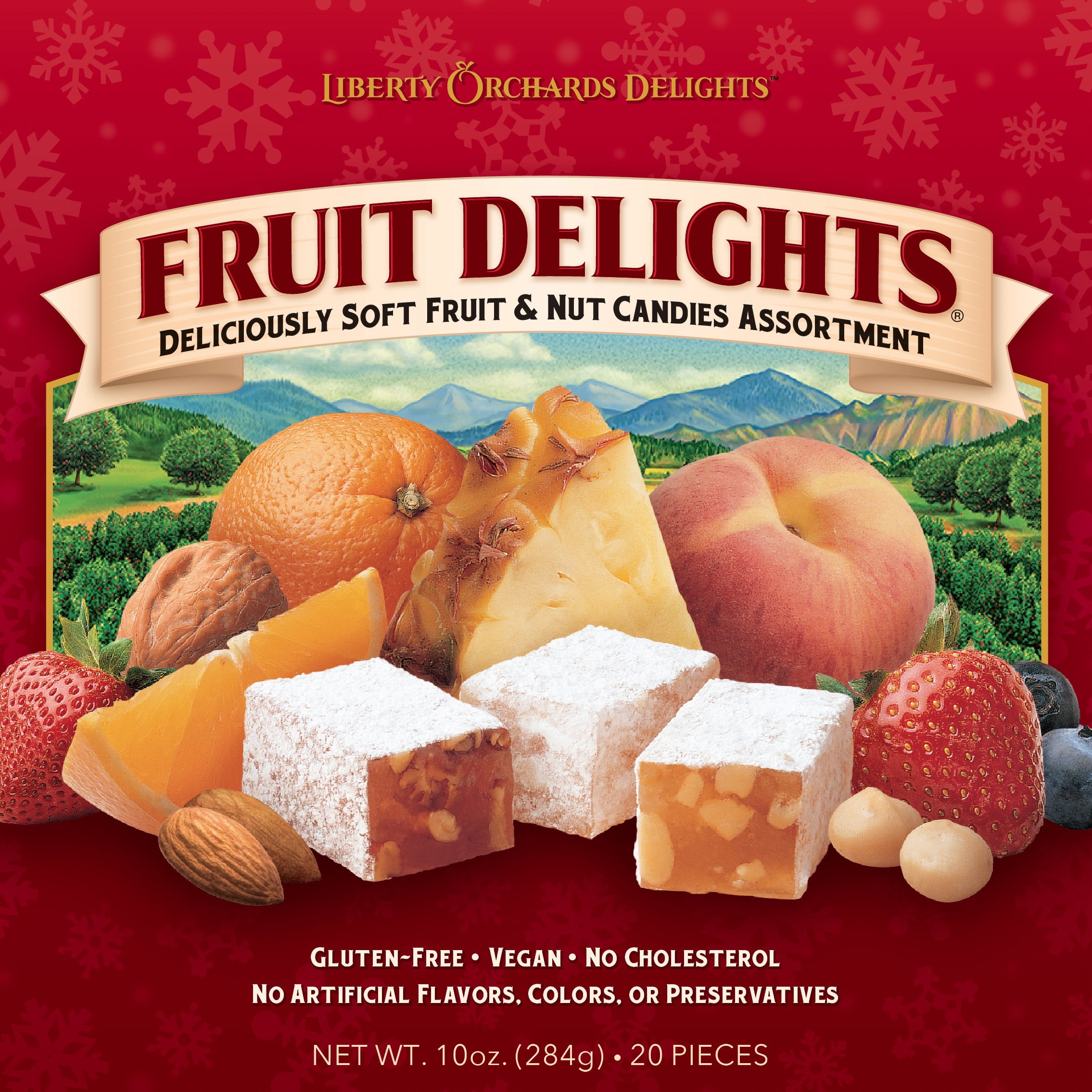 Liberty Orchards 10oz Fruit Delights Holiday Gift Box, 20 Pieces ...