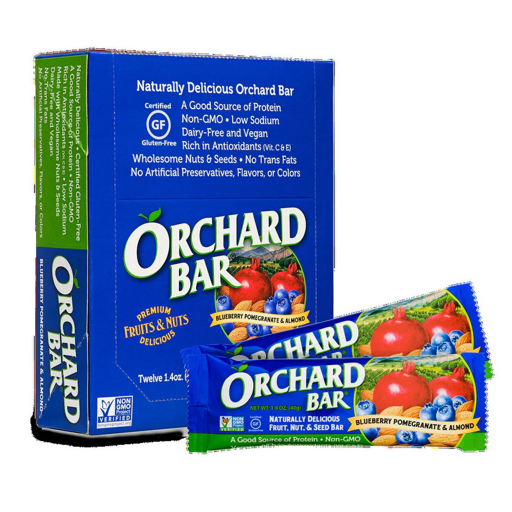 Liberty Orchards Blueberry Pomegranate & Almond Orchard Bar, 12-Count 1 ...