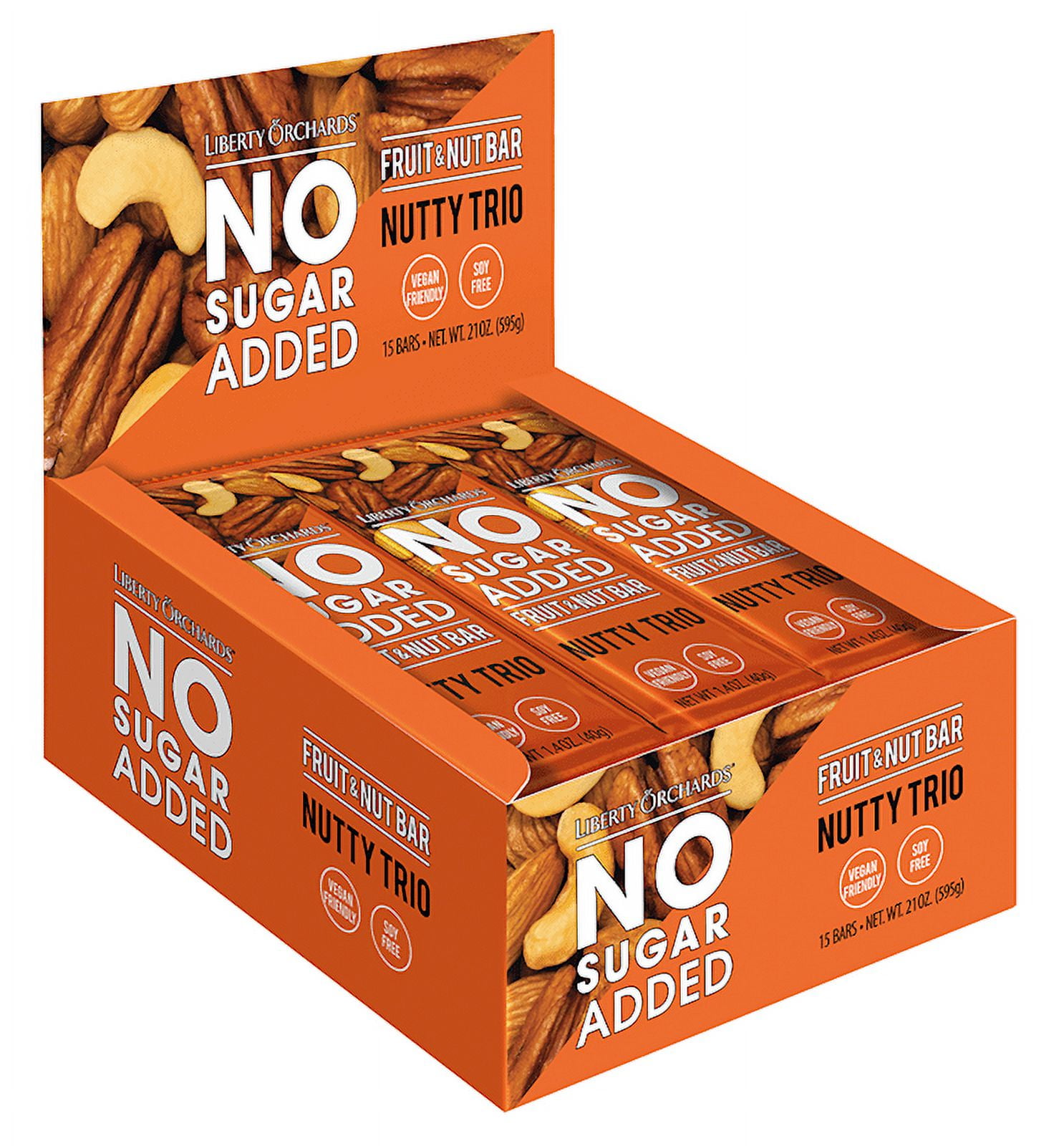 Liberty Orchards , Gluten Free Vegan *NUTTY TRIO* FRUIT & NUT BAR ...