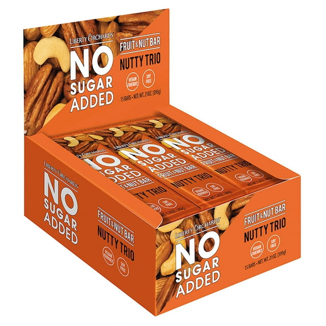 Liberty Orchards , Gluten Free Vegan *NUTTY TRIO* FRUIT & NUT BAR ...