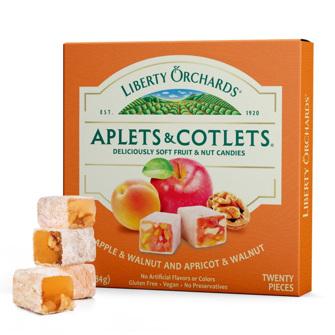 Liberty Orchards Original Aplets & Cotlets - Gourmet Chewy Snack in ...