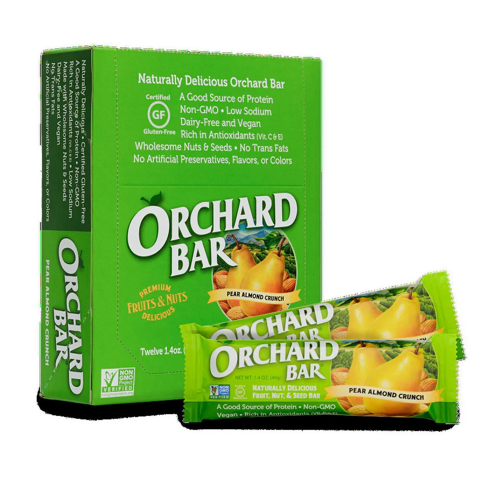 Liberty Orchards Pear Almond Crunch Orchard Bar, 12-Count 1.4 oz. Bars ...