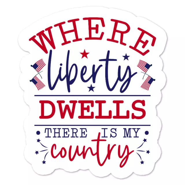 Liberty Patriotic Sticker, Scrapbook, Laptop Water Bottlephone Decal ...