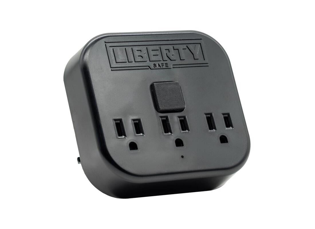 Liberty Safe Black Safe Power Outlet Kit, Surge-Protected Electrical ...