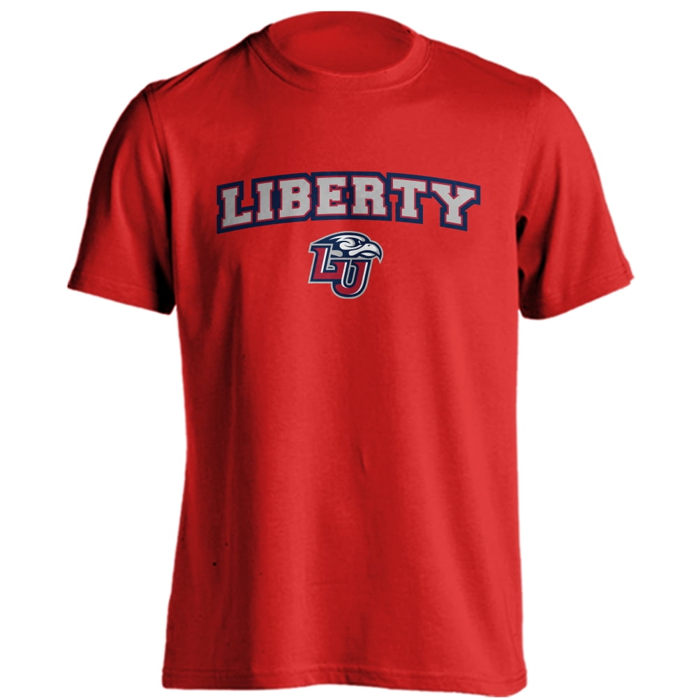 Liberty University Flames Classic Arch with Mascot Short Sleeve T-Shirt ...