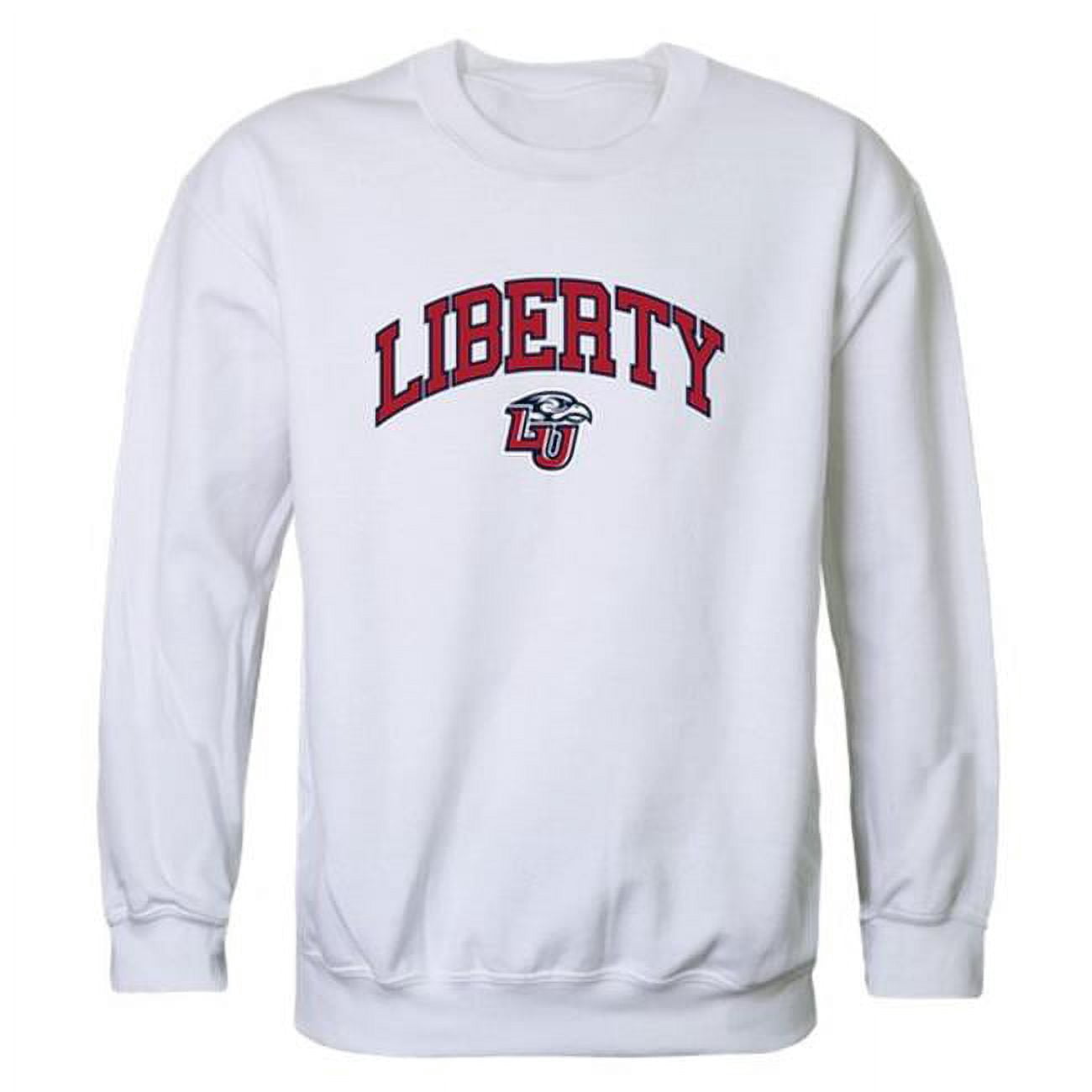 Liberty University Men Campus Crewneck Sweatshirt, White - Extra Large ...