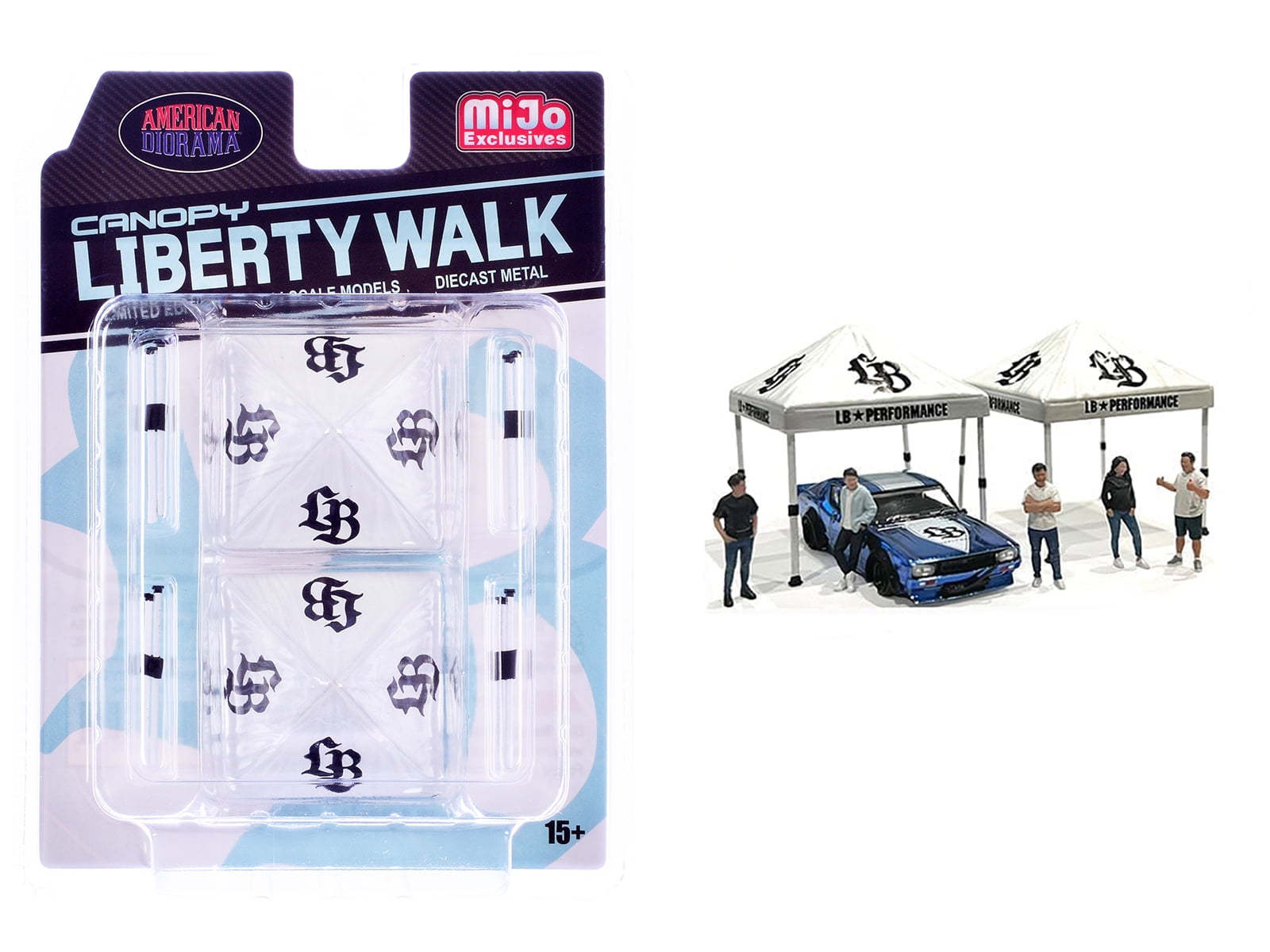 "Liberty Walk" Canopy 2 Piece Set White Limited Edition for 1/64 Scale ...