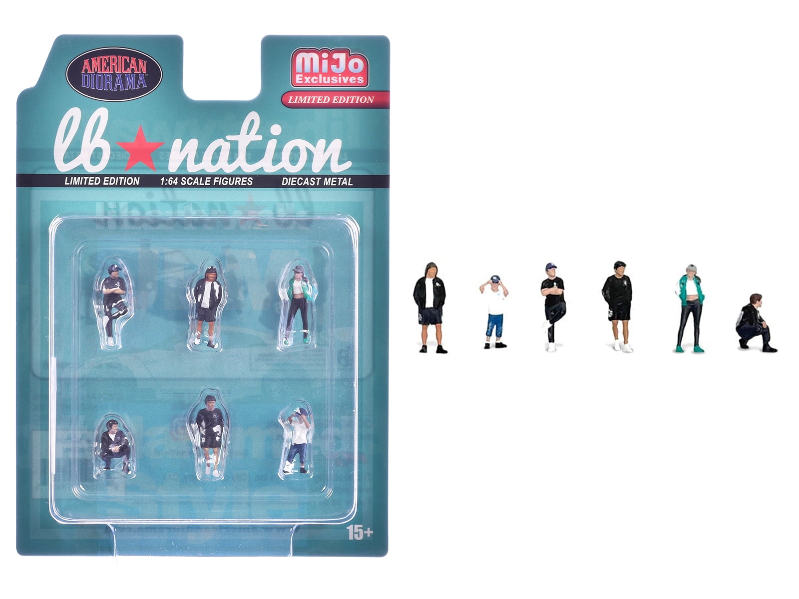 American Diorama AD-2422MJ Liberty Walk LB Nation Diecast Figure Set ...