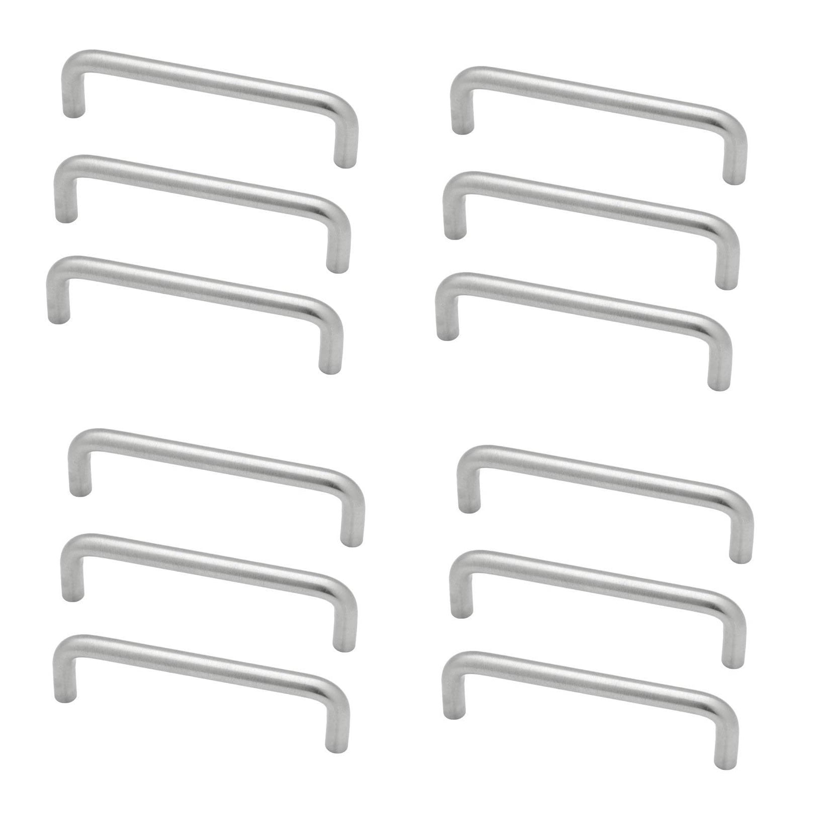 Liberty Wire Pull 4 In Cabinet Handles 12 Pack Satin Chrome P604DC-SC ...