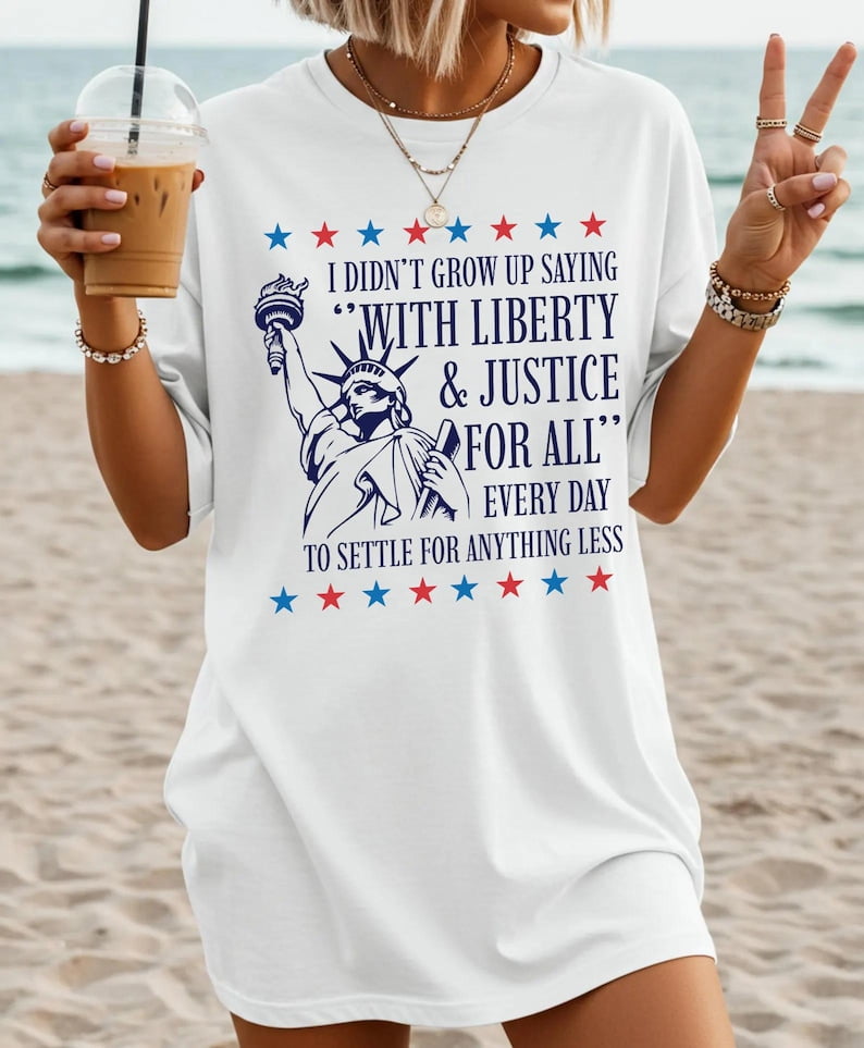 Liberty and Justice For All T-shirt, Human Rights, 4th of July ...