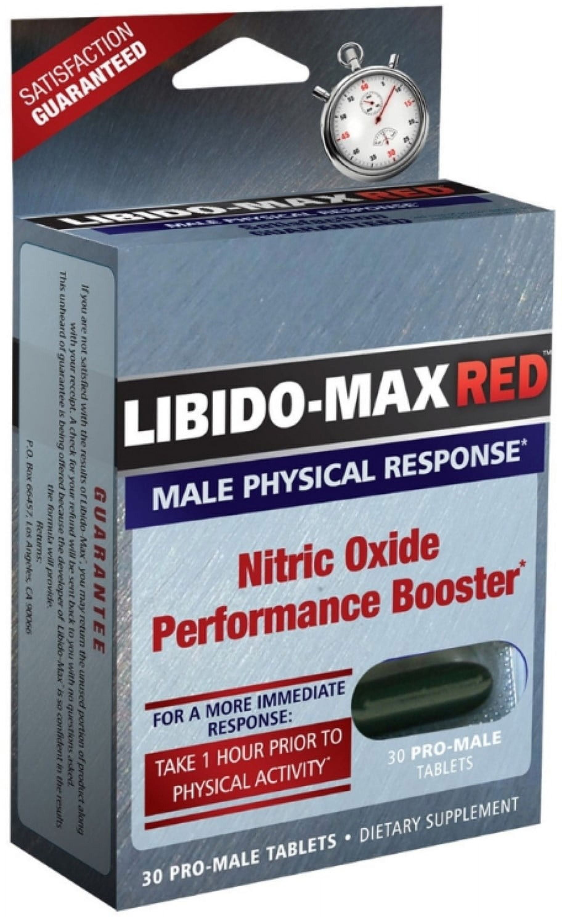 Libido-Max Red Nitric Oxide Performance Booster Dietary Supplement ...