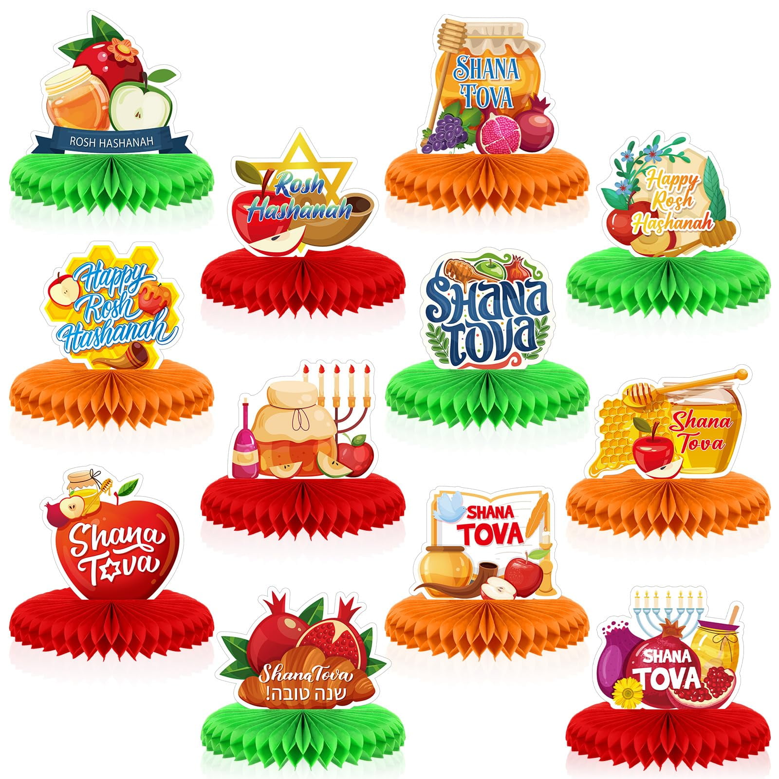 Libima 12 Pcs Rosh Hashanah Honeycomb Centerpieces Rosh Hashanah Table ...