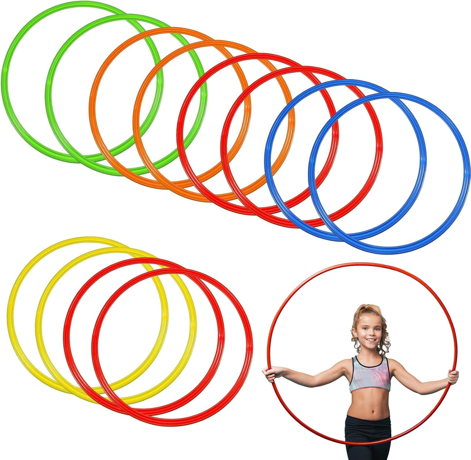 Libima Obstacle Course Ring Set Exercise Hoop Large Hoop Plastic Toys ...