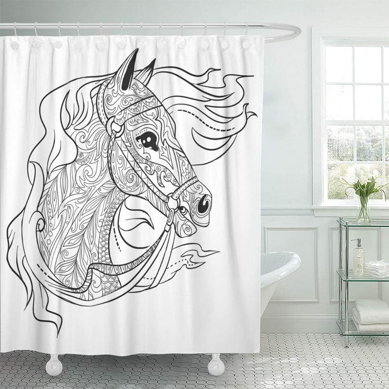 coloring book horse head