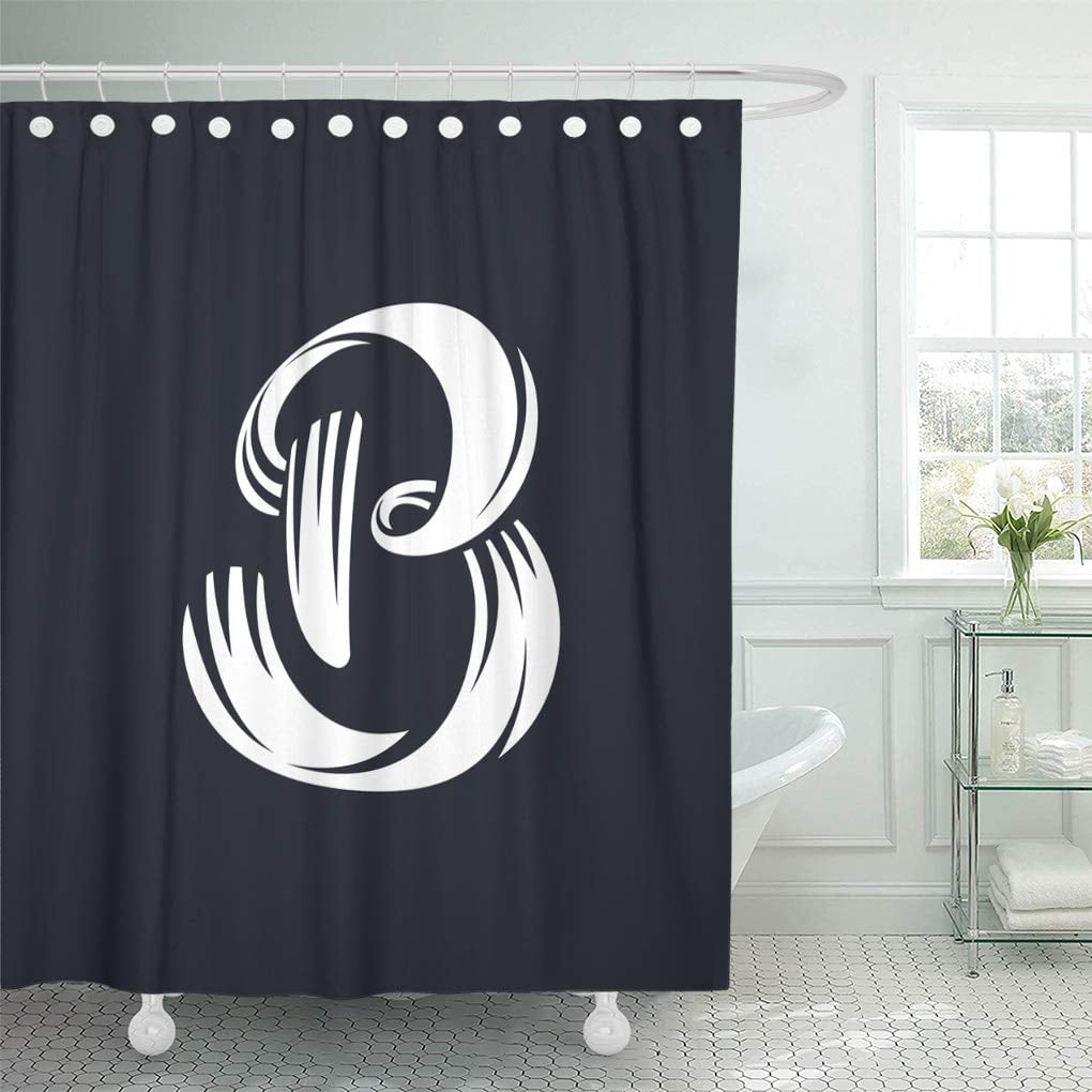 Libin B Letter Script Typeface Brush Alphabet Old Vintage White Shower ...