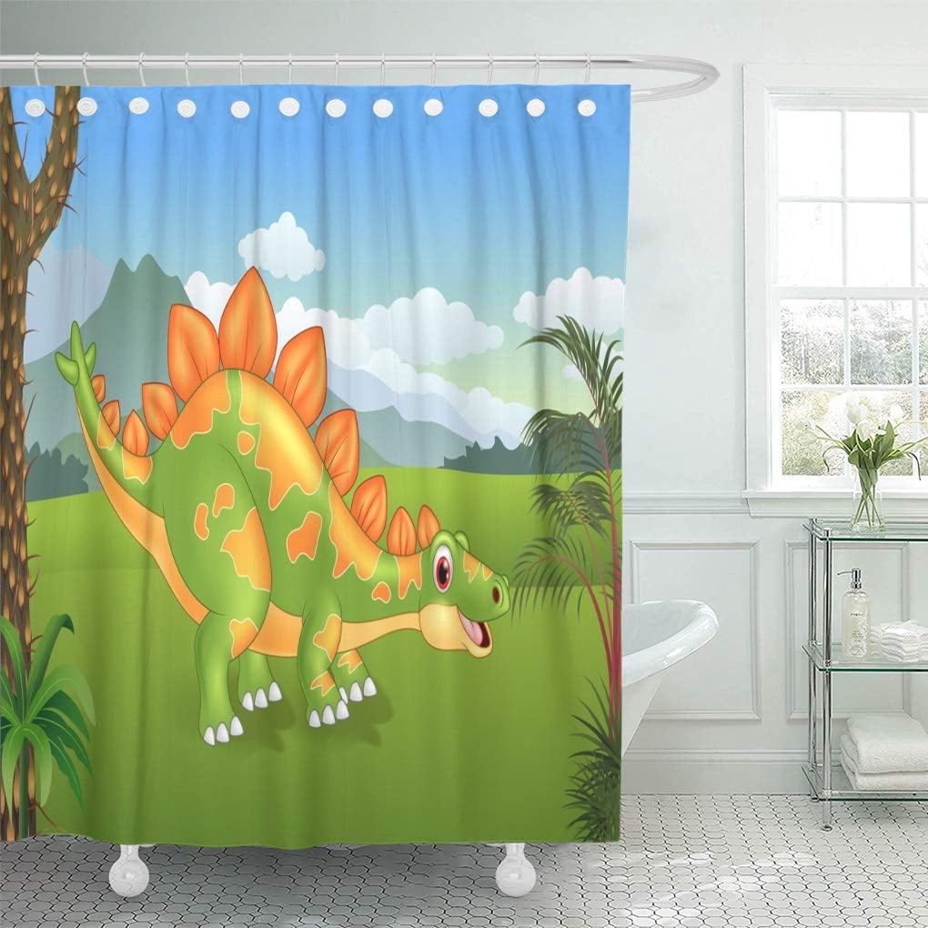 Libin Baby Cartoon Cute Stegosaurus Posing The Prehistoric Archeology ...