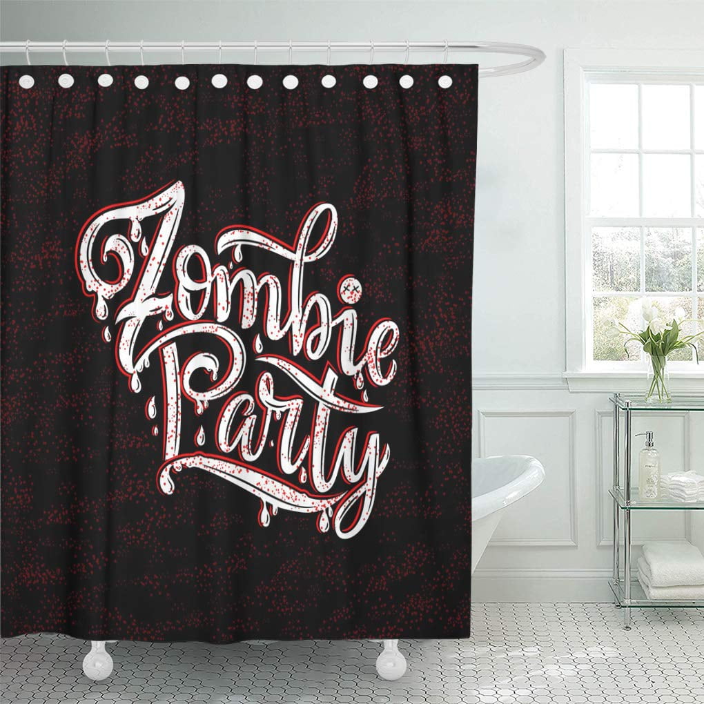 Libin Black Autumn of Zombie Party Text for Handwritten Holiday Shower ...