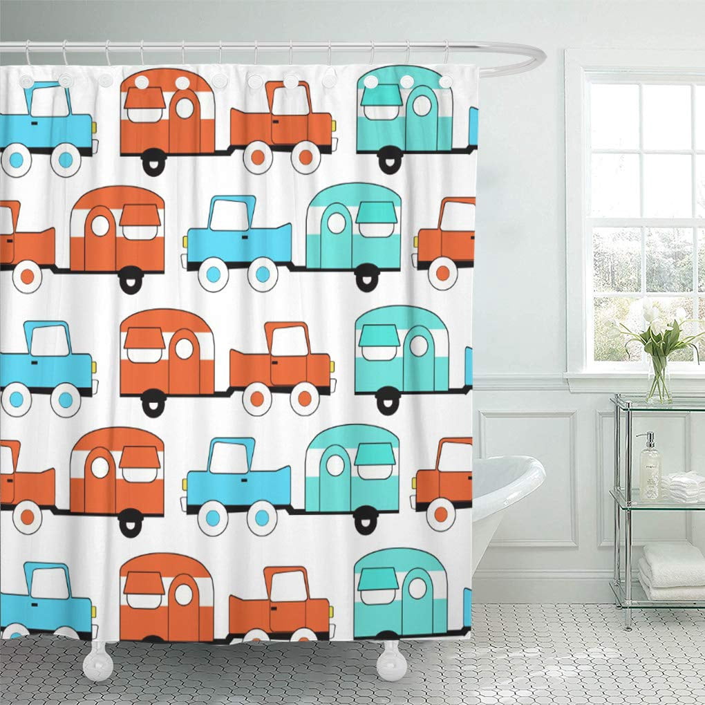 Libin Campers Retro Camping Trailer Turquoise Orange Vintage Cars ...